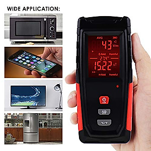 EMF Meter Digital Electromagnetic Field Radiation Detector with Sound Light Alarm Function, Rechargeable Handheld EMF Tester for Electric Magnetic Field Inspection, Home, Office and Ghost Hunting