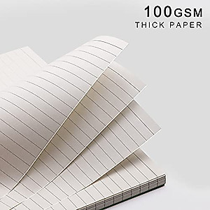 RETTACY Spiral Notebook 6-Pack - Notebooks College Ruled with 160 Pages per Pack, Pocket Notebook for Work, School, Writing, 100 GSM Premium Acid-Free Paper, Twin-Wire Binding, 4.5" × 5.7"