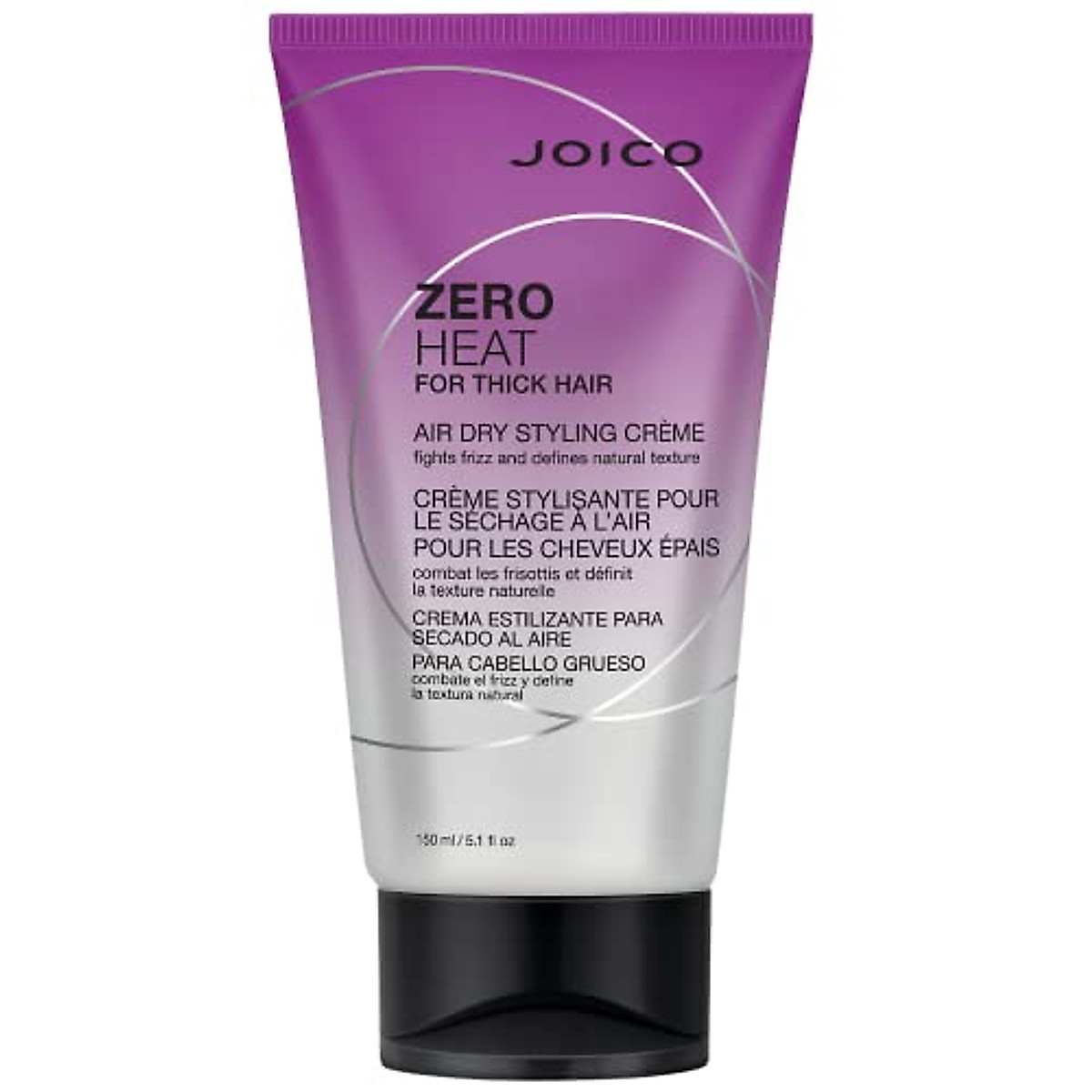Joico Zero Heat Air Dry Styling Crème | For Thick Hair | 24 Hour Humidity Control | Tames Frizz & Enhances Texture | Boost Shine | Reduce Drying Time | 5.1 Fl Oz