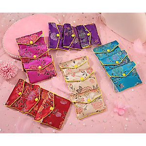 XIUQILAI Gifts for Women, 15Pcs Jewelry Bags, Small Travel Jewelry Organizer Zipper Pouch, Birthday Gifts for Women Granddaughter Grandma, Teen Girl Gifts Trendy Stuff, Mini Pouch