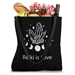 Reiki is Love New Age Moon Phase Meditation Tote Bag