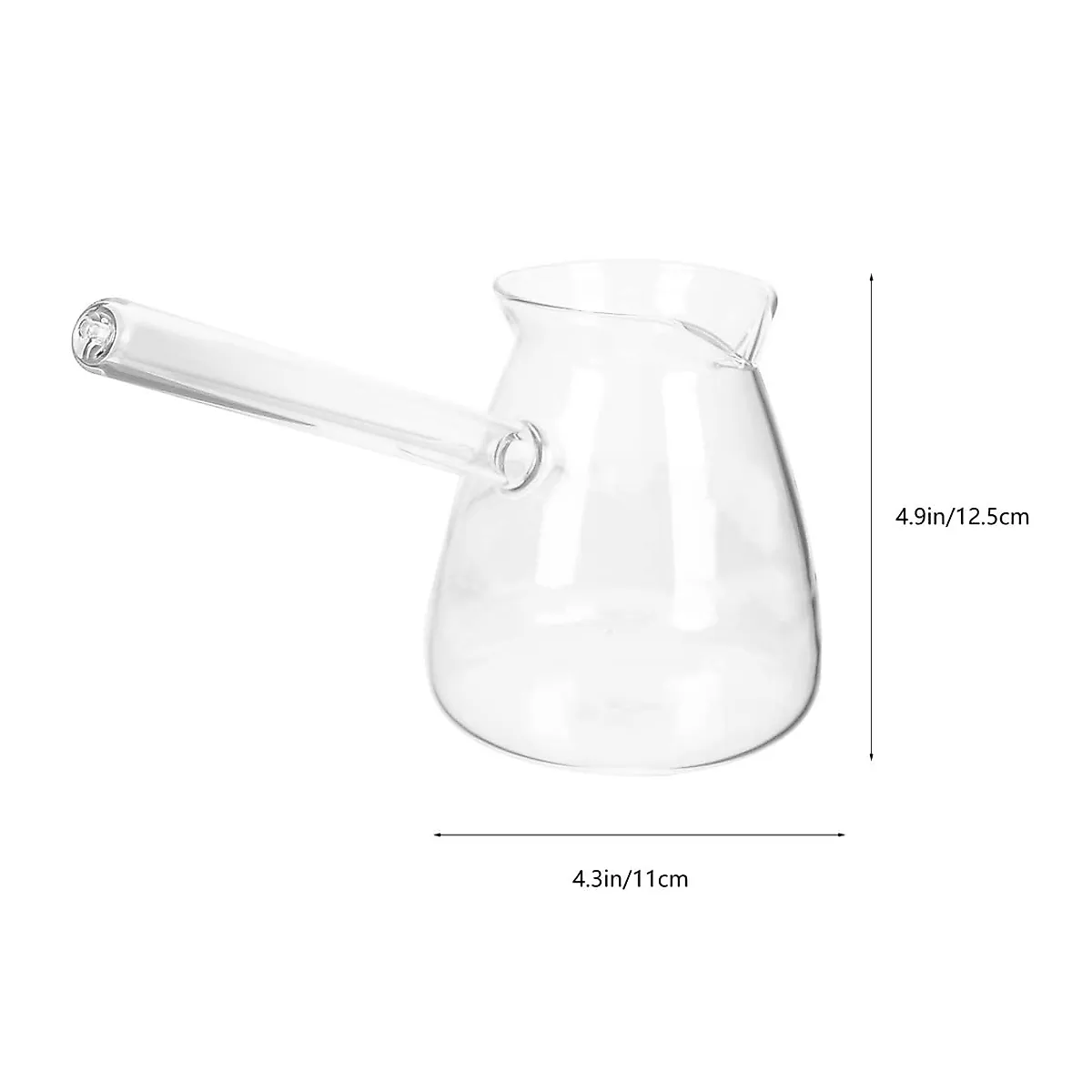 Zerodeko Classics Turkish Coffee Pot Borosilicate Glass Stovetop Tea Maker Jazzva Cezve Briki Heat Resistant Milk Warmer Hot Chocolate Maker 450ml