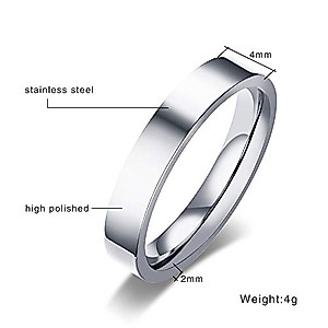 MZZJ BFF Ring for 2 Personazlied BFF Friendship Jewelry Pinky Promise Pinky Swear Minimalist6MM Rose Gold Plated Stainless Steel Flat Stackable Knuckle Ring Band,Graduation Bridesmaid Gift