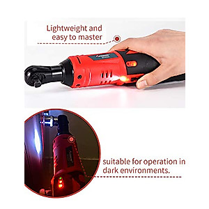 AOBEN Cordless Electric Ratchet Wrench Set, 3/8" 12V Power Ratchet Tool Kit With 2 Packs 2000mAh Lithium-Ion Battery And Charger