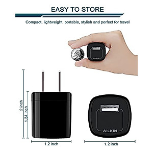 [5Pack/1Port] USB AC Charger Adapter, Wall Plug Fast Charging Outlet Power Box Cube for iPhone 14 13 12 11 Pro Max/Mini SE X XR XS, iPad, Samsung S22 S21 S20 S10 S9 Android Phones Multiple Brick Block