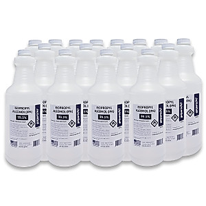 16 x 1000ml Isopropyl Alcohol 99.5% USP Grade - 16 Liters of High Purity IPA - Made in The USA