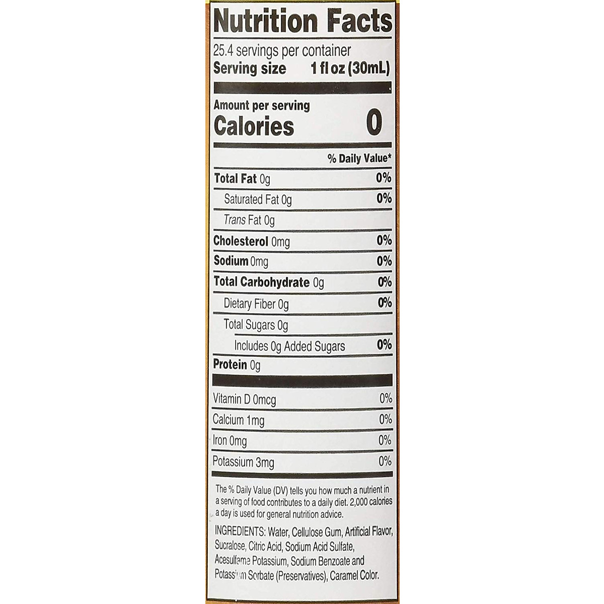 Skinny Syrups By Jordan Zero Calories Zero sugar (Vanilla)