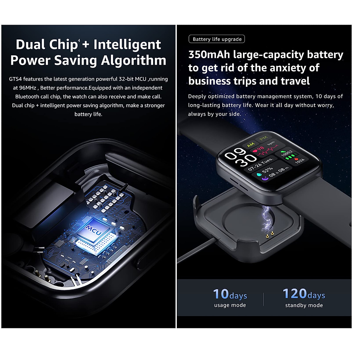 HANDA Smart Watch for Men Women,Fitness Tracker with 100 Sport Modes,Blood Oxygen Heart Rate Sleep Monitor,10 Day-Battery Life,Bluetooth Call IP67 Waterproof Activity Tracker for Android & iOS (Blue)