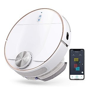 eufy RoboVac L70 Hybrid, The Cleaner, iPath Laser Navigation, 2-1 in Sweeping and Mopping, wi-fi, pa 2200 Strong Suction, Quiet, Self Charging,Ideal for Hardwood Floors,White (Renewed)