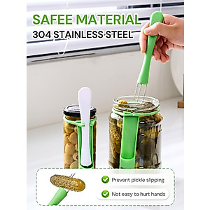 Pickle Fork, YUNHOME Pickle Grabber, Unique Kitchen Gadgets, Olive Fork Pickle Picker Pickle Gift Cool Gadgets Pickle Gifts Pickle Forks Tool for The Jar Pickle Holder