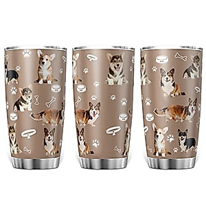 WmhrYpzhL Corgi Travel Mug Dog Coffee Cup Stainless Steel Insulation Tumbler with Lid For Home Office School Outdoor Gifts Corgi