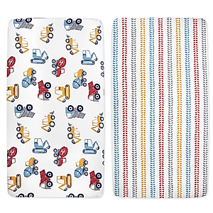 Baby Crib Blanket Set for Boys Truck Baby Nursery Construction Theme