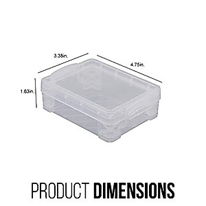 Super Stacker Crayon Box, 4.75 x 3.5 x 1.5 Inches, Clear, 1 Box (40311)
