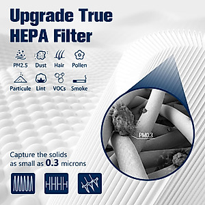 Blue Pure 311 AUTO Filter Replacement for Blue Pure 311 AUTO Air Puri-fier, H13 True HEPA Filter and Activated Carbon Filter Pack of 3 By Improvedhand
