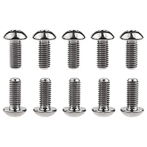 Wanyifa Titanium Ti Water Bottle Cage M5x8 10 12 15mm Bolt Button Head Allen Key Screws Pack of 10 (Silver, M5x12mm)