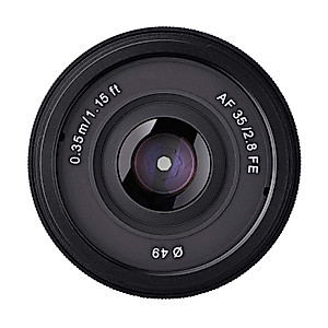 Samyang SYIO35AF-E 35mm f/2.8 Ultra Compact Wide Angle Lens for Sony E Mount Full Frame, Black