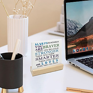 Polilike Farmhouse Bathroom Desk Plaque Sign, Life is Better in The Hot Tub Ceramic Table Plaque with Wooden Stand Desk Decor Rustic Plaque for Wall Shelf Tabletop Decoration Home Bathroom