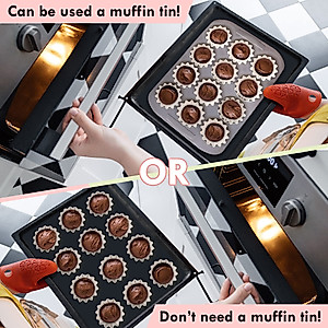 TRUSBER Wave Cupcake Liner Standard Muffin Wrappers Non-stick Greaseproof 210g PET Coated Paper Baking Holder for Wedding,Birthday,Baby Shower or Holiday Party,100 Count