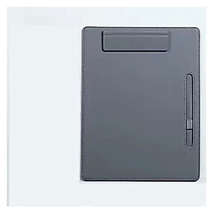 KIZQYN Report Covers A4 Business Pad Folder Board Exam Writing Board Pad Board Special Clip Book Stationery Writing Pad Cardboard Signature File folders (Color : A4-Grey)