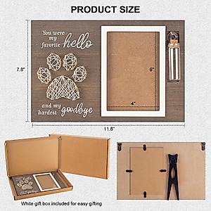 Dog Memorial Picture Frame with Pet Urns for Dogs Ashes, Pet Condolences Photo Frame with Paw Print, Passing Away Gifts for Pet Loss Remembrance, Touching Sympathy Gift for Loss of Dog (Brown1)