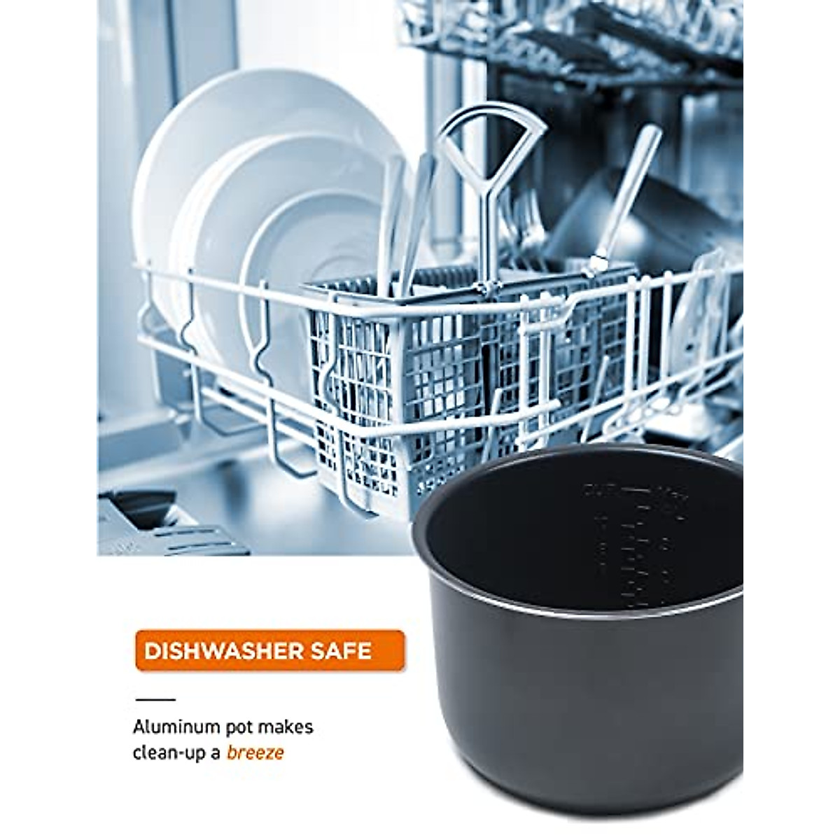 Commercial Chef Electric Pressure Cooker 6.3 Quarts, 24-Hour Preset Timer, Stainless Steel Interior with Safety Features