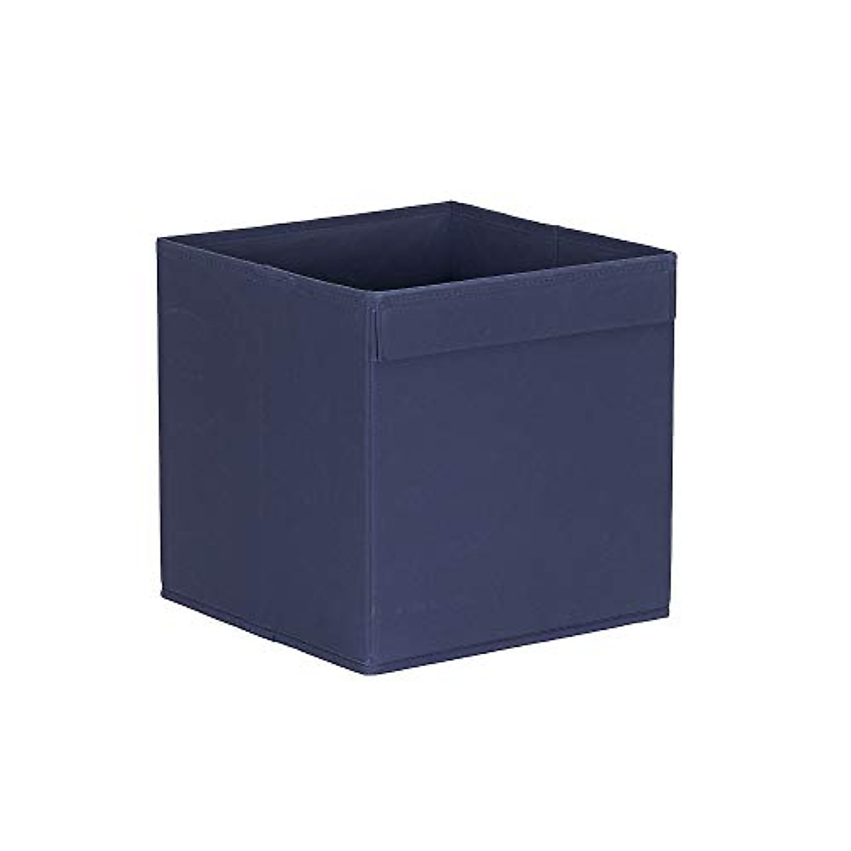 Household Essentials 87-1 Foldable Fabric Storage Bins | Set of 6 Cubby Cubes with Flap Handle, Navy Blue