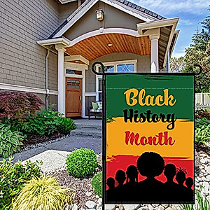 Linen Black History Month Garden Flag Black History Month Yard Sign Afro African American Black History Month Decorations and Supplies Outdoor