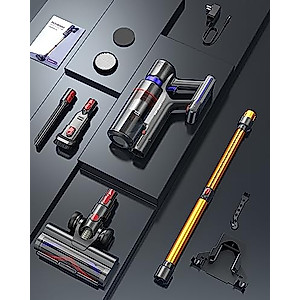 Cordless Vacuum Cleaner, 500W/40Kpa Stick Vacuum Cleaner with Touch Screen, Max 60 Mins Runtime, Anti-Tangle Vacuum Cleaner for Home, 2023 Latest Motor, Wireless Vacuum for Pet Hair/Carpet/Hard Floor