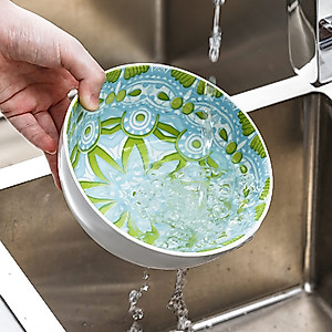 Ceramic Soup Bowls, Cereal Bowls Set of 6, 22 oz Bowls for Kitchen, Colorful Bowls for Cereal Soup Salad Pasta Rice Oatmeal Dessert, Dishwasher & Microwave Safe, Bowl Set for kitchen, Ceramic Bowls