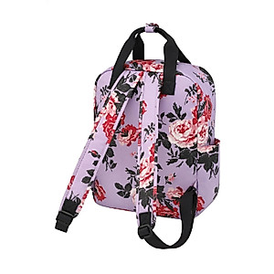 Cath Kidston Archive Rose Utility Backpack in Lilac, Lilac, Large
