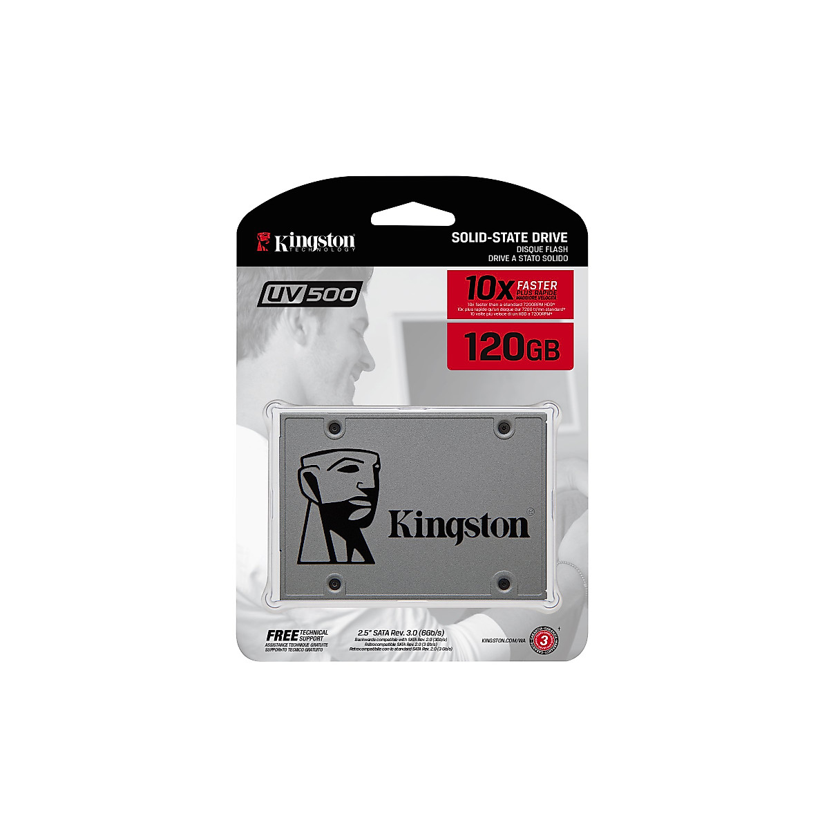 Kingston SUV500/120G UV500 120GB Internal Solid State Drive AES 256-bit Hardware Encryption Self-Encrypting Drive (SED) and TCG Opal 2.0