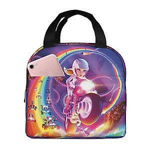 Waterproof Insulated Lunch-Bag for Work/Picnic/Travel Reusable Pea-ch Lunch-Box Large Capacity Tote Meal Bag