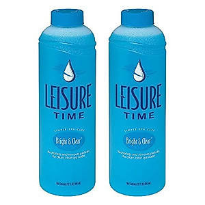 LEISURE TIME RENU2-02 Renew Non-Chlorine Shock for Spas and Hot Tubs, 2.2-Pounds, 2-Pack & A-02 Bright and Clear Clarifier for Spas and Hot Tubs (2 Pack), 1 Quart