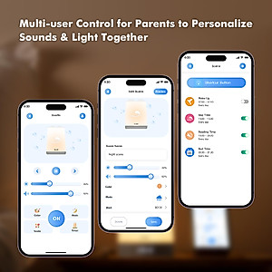 Baby Sleep Sound Machine Maker Okay to Wake White Noise Hushh Soother Trainer, Night Light Speaker with Alarm Clock, App Control, Timer Nursery Toddler Registry Kid Adult Bedroom Decor Home Essential