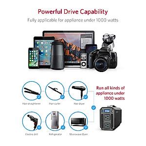 BESTEK 1000W Pure Sine Wave Power Inverter DC 12V to 110V AC Car Inverter with Digital LCD Display 4.2A Dual USB Charging Ports