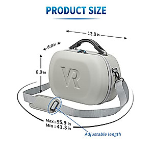 DEVASO Hard Carrying Case for Meta Quest 3S, Quest 3, Vision Pro, Large Capacity Travel Case for Oculus Quest 3S VR Headset and Other Accessories, Suitable for Travel and Home Storage