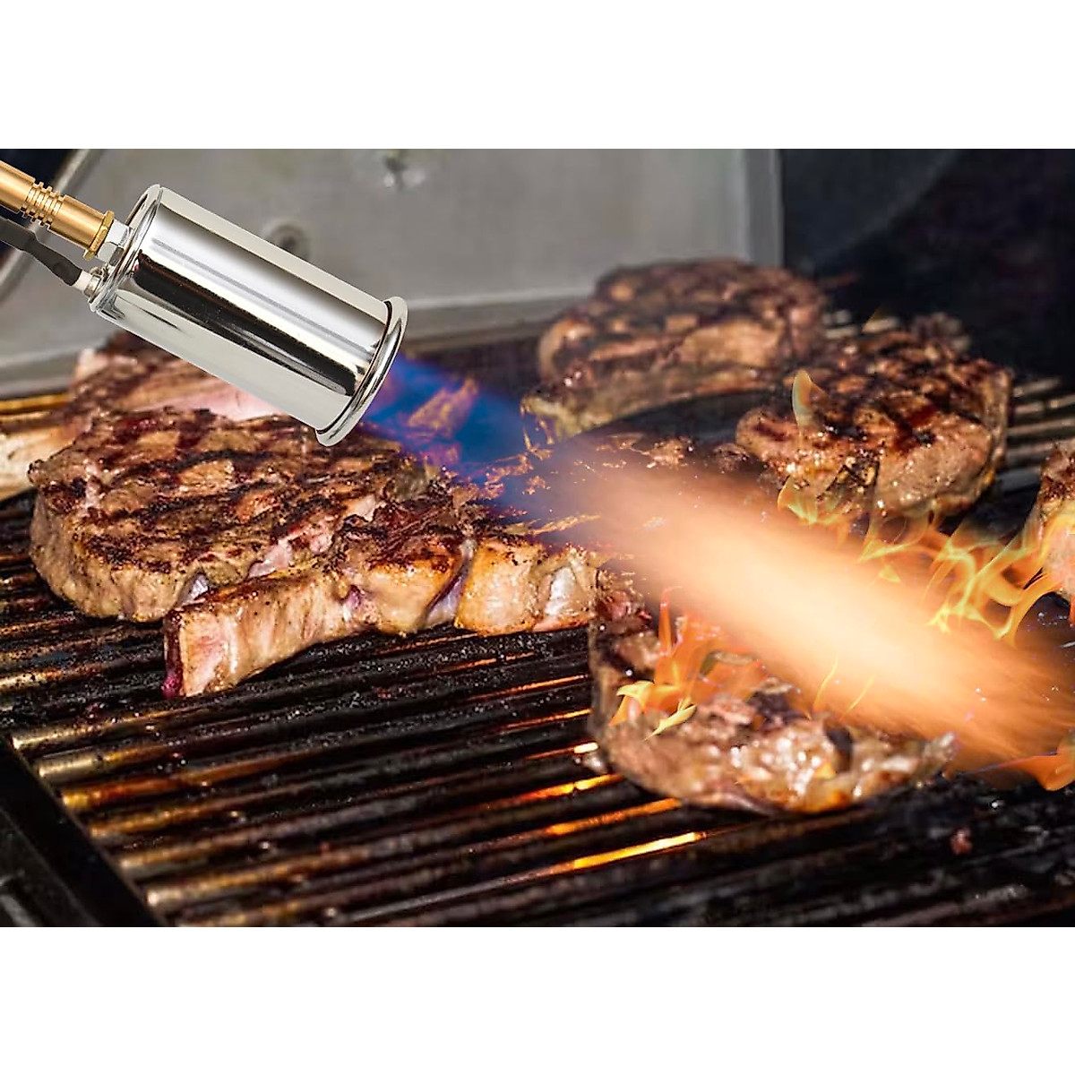 Flame King Grill Gun Propane Torch, Culinary Kitchen Torch for Sous Vide Cooking, Searing, Professional Cooking, Charcoal/Fire Starter