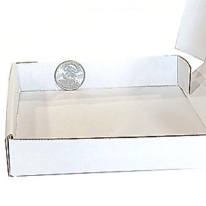 Chica and Jo 5" White Mini Pizza Boxes (8 Pack) Brand - Square Flat Cardboard Boxes 5" x 5" x 1" (8) Made in USA