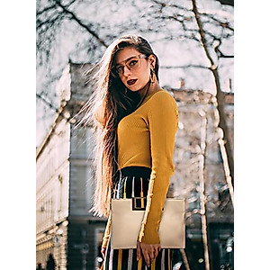 YIKOEE Womens Clutch Purse Evening Bag with Handle Top Hardware