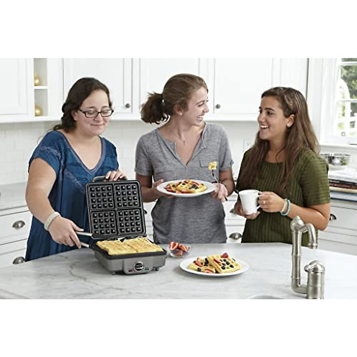 Cuisinart WAF-300P1 Belgian Waffle Maker with Pancake Plates, Brushed Stainless