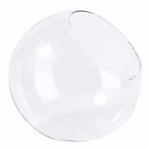 balacoo Small Animal Pet House Clear Glass Hideout Hut Cave Summer Cool Small Animal Nesting Habitat Cage Critter Bath House Cave Mini Hut Cage for Hamster Chinchillas Gerbils