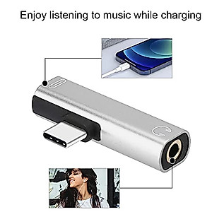 USB c to 3.5mm Audio Adapter Jack Headphone Adapter Dongle Dual Adaptor 2 in 1 to Aux Adapter Compatible with Huawei P40 P30 Pro P20 MatePad Pro 5G Note 20 Pixel 6/5/3/4 XL