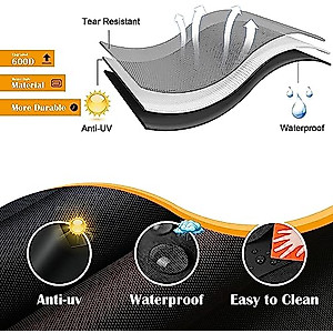 Griddle Cover Fits for Blackstone 28 inch ProSeries Grill, 60 inch Flat Top 5483 Grill Cover for Griddle with Hood Cover, Outdoor Heavy Duty Waterproof 28" Grill Cover Fit Blackstone 1883, 1924