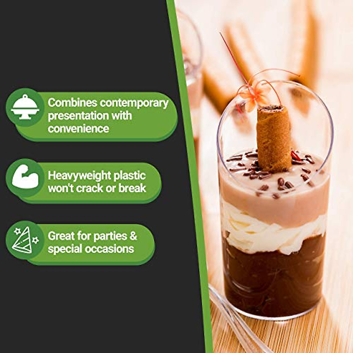 Restaurantware 3 Ounce Shot Glasses 100 Round Incline Cups - With Clear Finish Disposable Plastic Shot Glasses For Serving Samples At Wedding Banquets And Catered Events