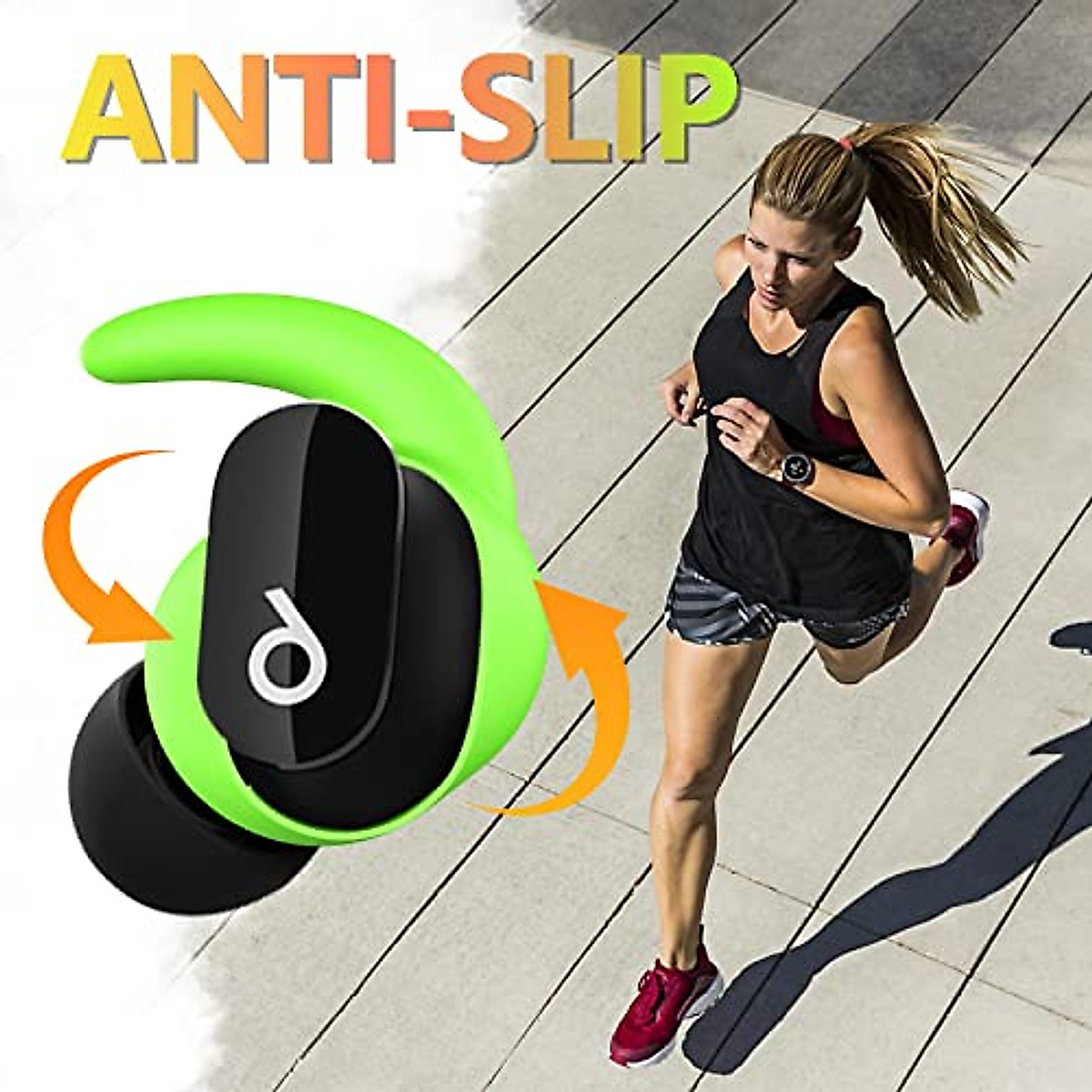 Ear Hooks for Beats Studio Buds, Ear Hook Accessories Compatible with Beats Studio Bud 2021 Silicone Anti-Slip EarTips Cover Holder [NOT Fit in Case] (Green)