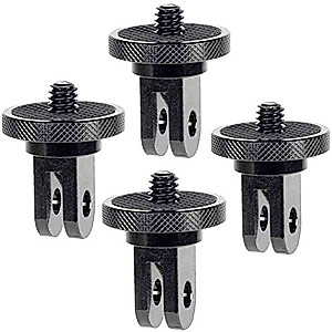 VIZEMO 4 PCS Aluminum Camera Tripod Adapter 1/4"-20 Conversion Adapter Mount Compatible with Gopro Action Cameras insta360 and Other Standard 1/4 Accessories（4 PCS）