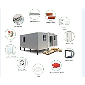 Home Office Room Foldout 20ft Prefab Houses Foldable 3 Rooms Mobile Fold Out China Folding Container House