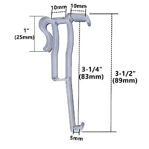 6pcs 3-1/4" Valance Clips Clear Plastic Hidden Retainer Holder for Window Blind Valance,Horizontal Faux & Wood Blinds Cover Hold Clip