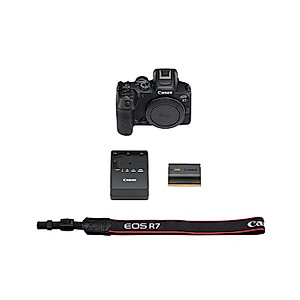 Canon EOS R7 (Body Only), Mirrorless Vlogging Camera, 32.5 MP Image Quality, 4K 60p Video, DIGIC X Image Processor, Dual Pixel CMOS AF, Subject Detection, for Professionals and Content Creators