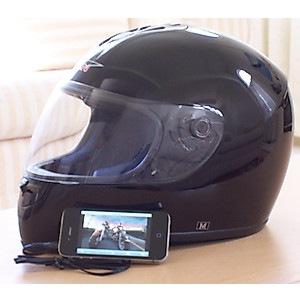 KOKKIA Sports/Motorcycle Helmet Stereo Earphones + Microphone (Black Cables): Attach to iPods/iPhones/iPads/Music/Audio Devices with 3.5mm Audio Jack.